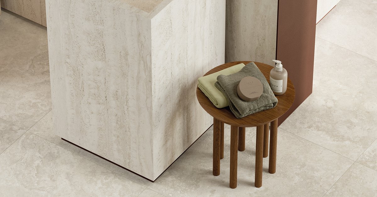 Elysian Travertini EY12 Travertino Pearly Cross | Mirage Ceramiche