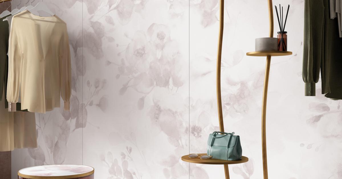 Papier AQUARELLE Rose Aquarelle Rose | Mirage Ceramiche